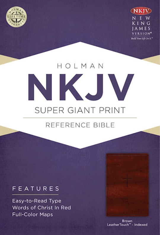 NKJV Super Giant Print Reference Bible Brown LeatherTouch Indexed NKJV Super Giant Print Reference Bible Brown LeatherTouch Indexed